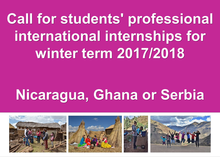International Students´ Internships - Fakulta regionálního rozvoje a ...